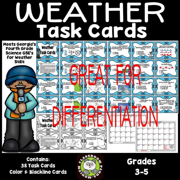 Weather Task Cards | Made By Teachers