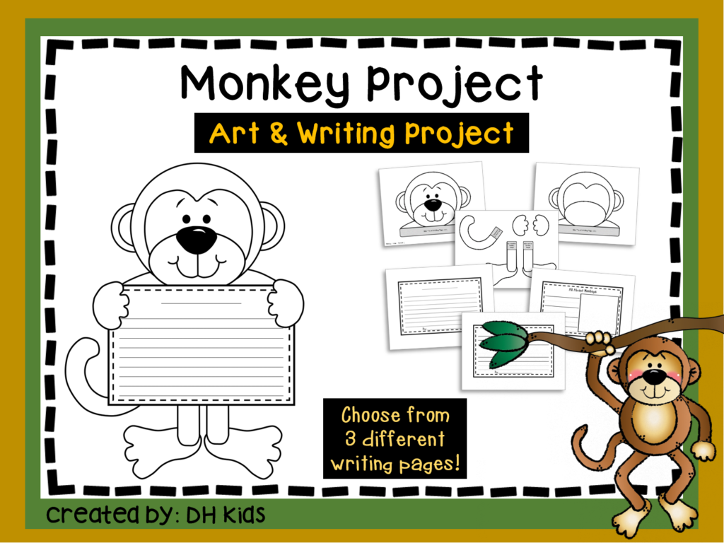 Monkey Art and Writing Project - Jungle Report | Made By Teachers