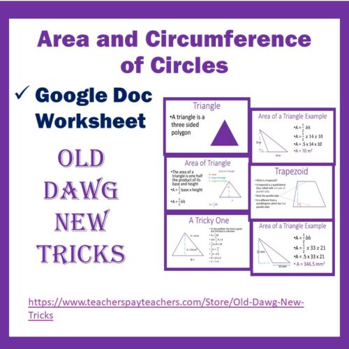 Area and Circumference of Circles Google Bundle | Made By Teachers