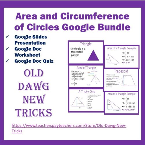 Area and Circumference of Circles Google Bundle | Made By Teachers