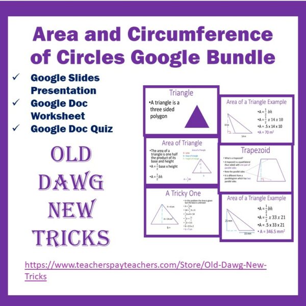 Area and Circumference of Circles Google Bundle | Made By Teachers