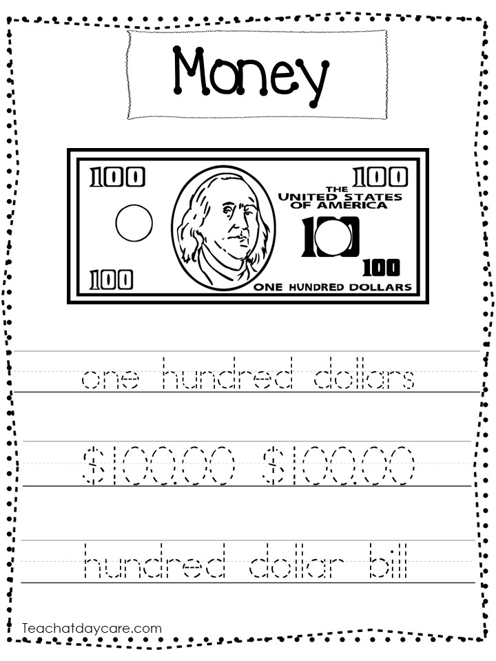 10 Printable Money Tracing Worksheets Made By Teachers 10 Printable Money Tracing Worksheets Made By Teachers