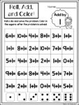 10 Roll, Add, and Color Worksheets. - Made By Teachers
