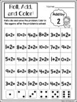 10 Roll, Add, and Color Worksheets. - Made By Teachers