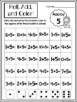 10 Roll, Add, and Color Worksheets. - Made By Teachers