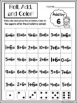 10 Roll, Add, and Color Worksheets. - Made By Teachers