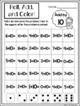 10 Roll, Add, and Color Worksheets. - Made By Teachers