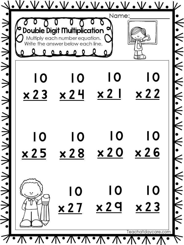35 Double Digit Multiplication Worksheets Made By Teachers