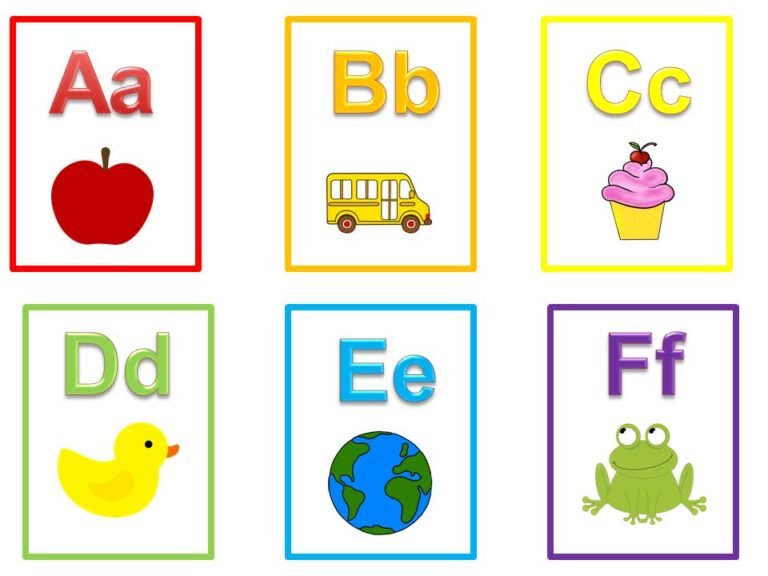 26 Printable Alphabet Flashcards. Full color | Made By Teachers