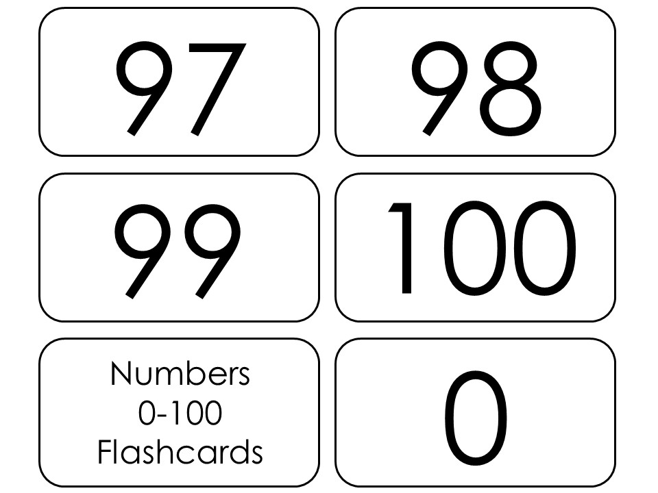 101 Numbers 1-100 Flashcards. Preschool-3rd Grade - Made By Teachers