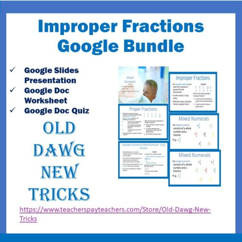 Improper Fractions Google Bundle | Made By Teachers