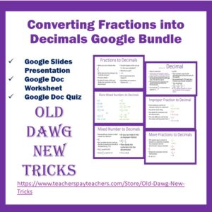 Converting Fractions into Decimals Google Bundle | Made By Teachers