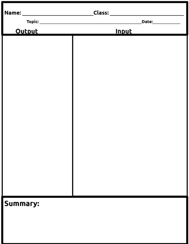 Cornell Note-taking Templates for Grades 7-12 - Made By Teachers