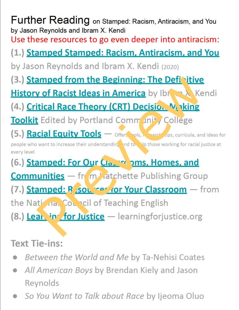 Reading Protocol Based on Stamped (Antiracism) - Made By Teachers
