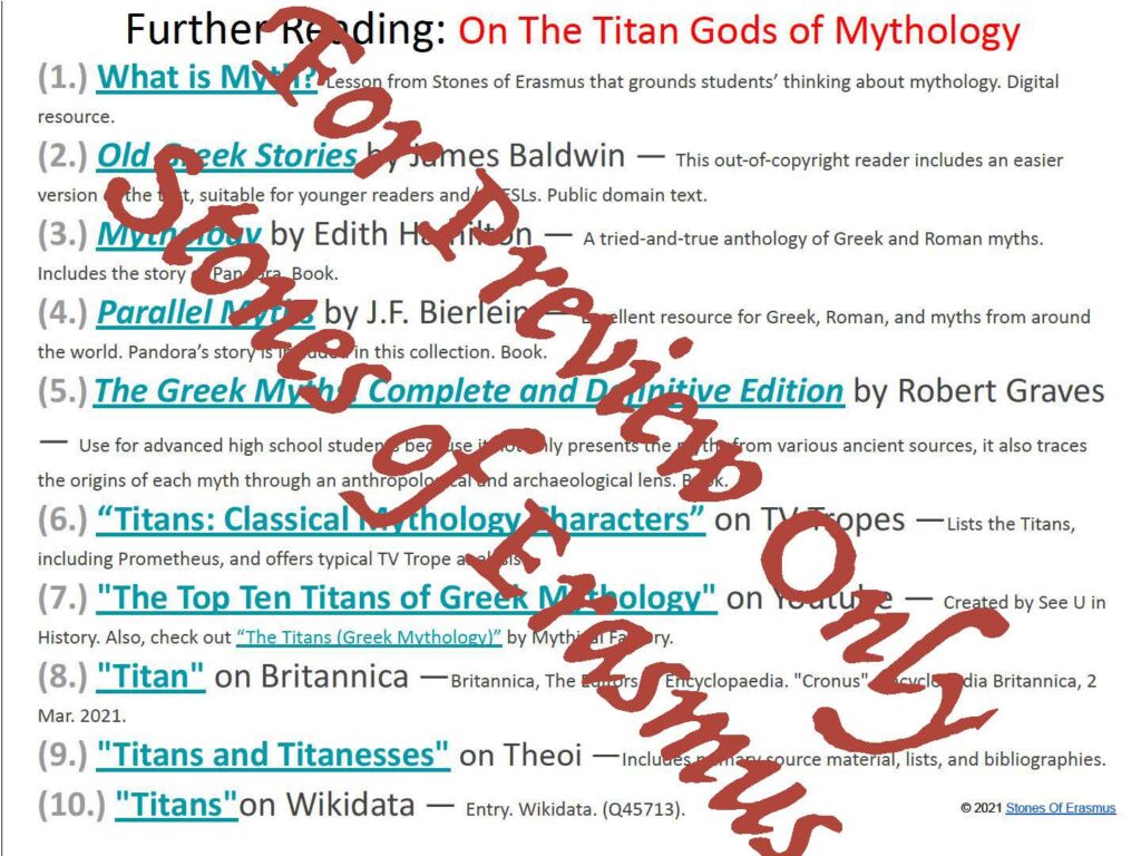 Mythology Series: Titans, The Gods of Creation - Made By Teachers