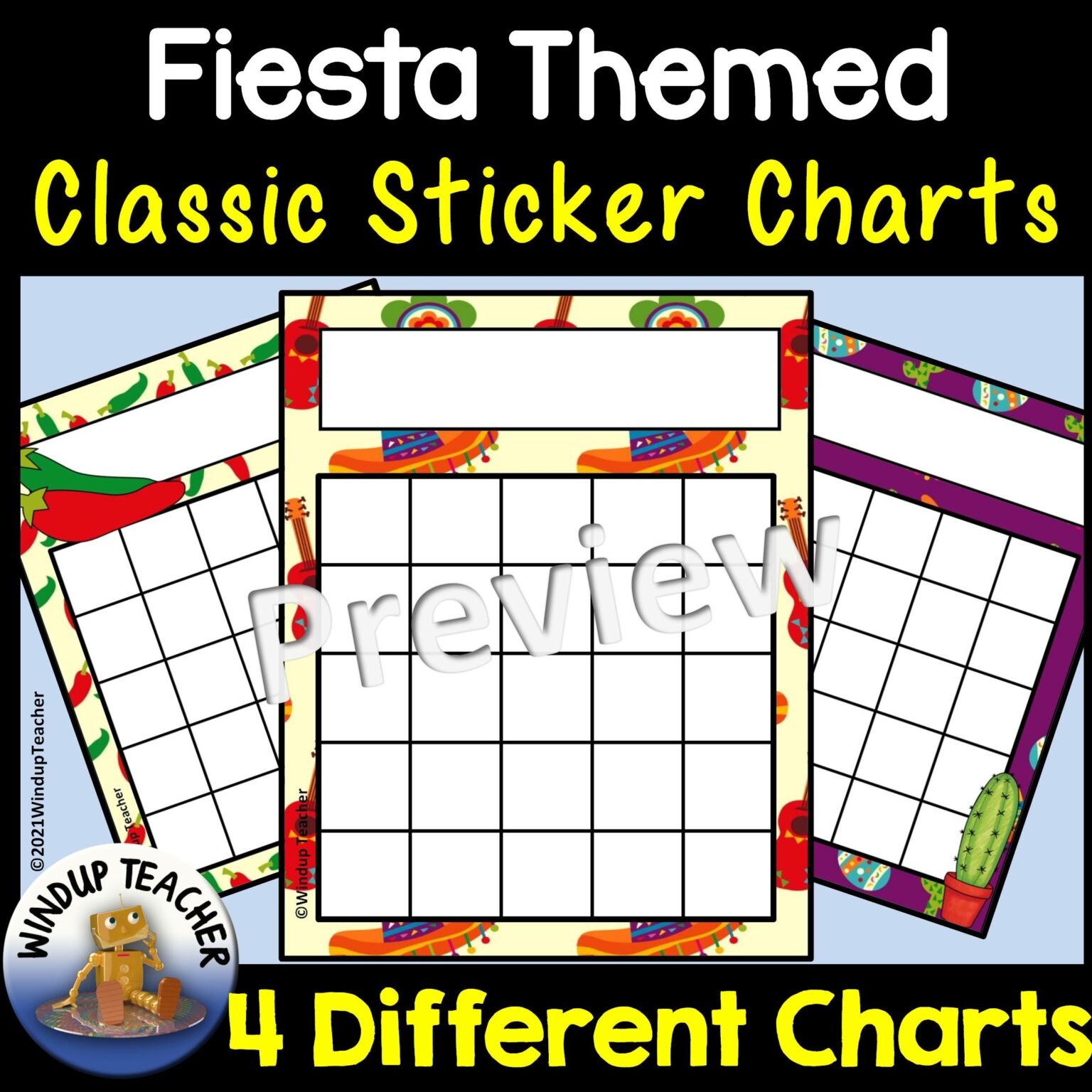 Fiesta Theme Sticker Charts | Made By Teachers