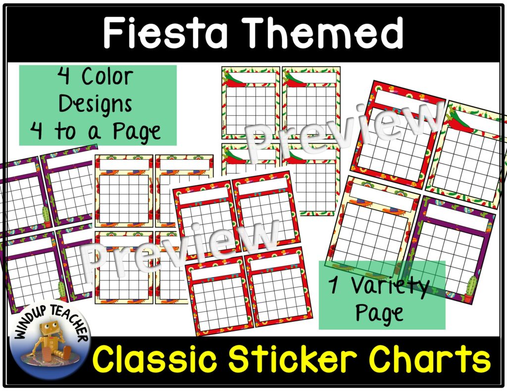 Fiesta Theme Sticker Charts | Made By Teachers
