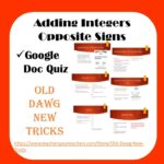 Adding Integers Opposite Signs Google Doc Quiz | Made By Teachers