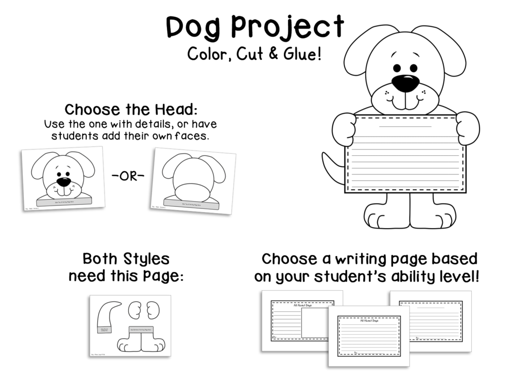 Dog Art and Writing Project - Pet Report - Made By Teachers