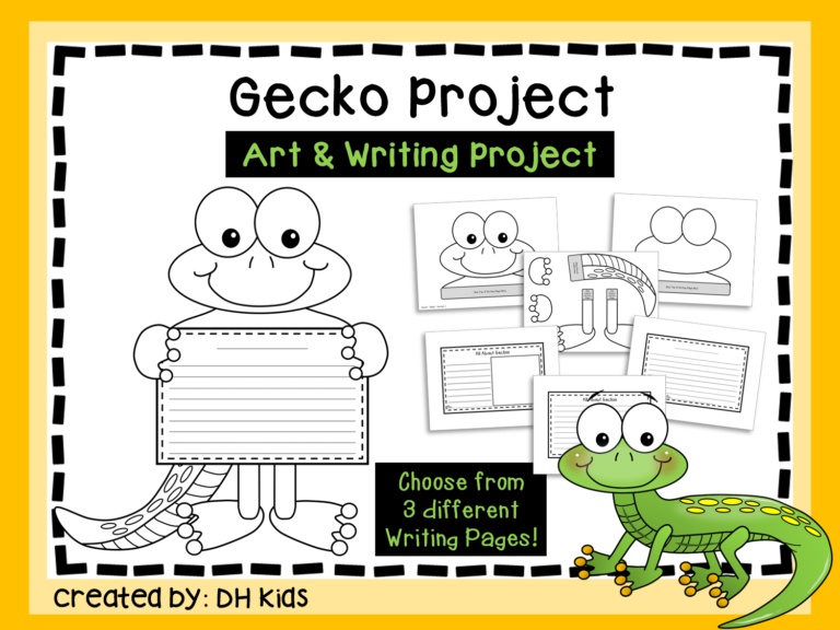 Gecko Art and Writing Project - Lizard Report - Made By Teachers