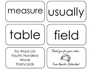 100 Fry's Fourth Hundred Sight Word Flashcards. - Made By Teachers