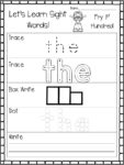 Let's Learn Fry 1st Hundred Sight Word Worksheets | Made By Teachers
