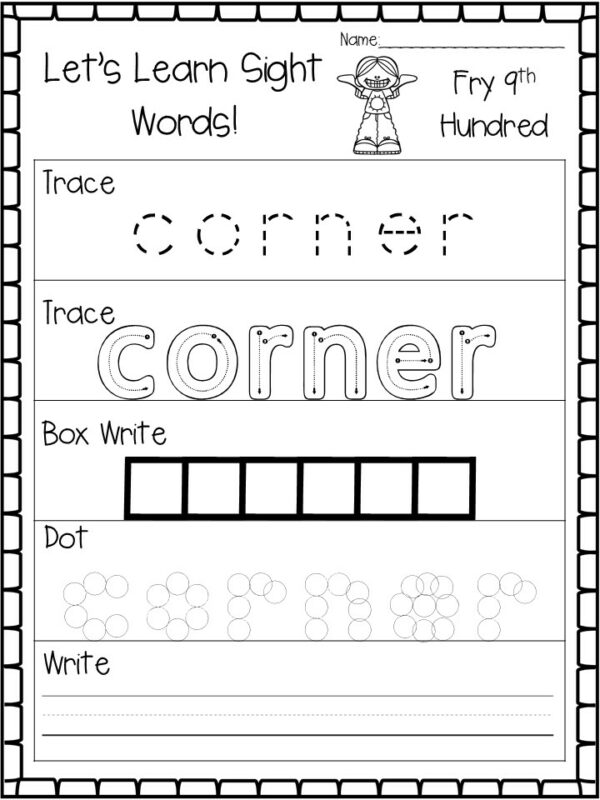Let's Learn Fry 9th Hundred Sight Word Worksheets - Made By Teachers