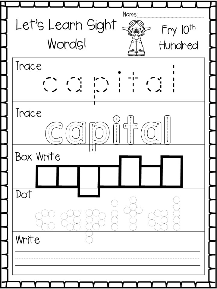 Let's Learn Fry 10th Hundred Sight Word Worksheet | Made By Teachers