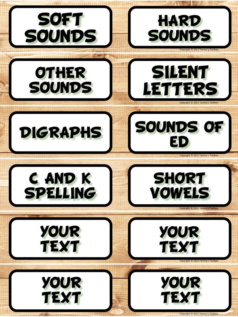 Sound Wall with Mouth Pictures in Rustic Wood - Made By Teachers