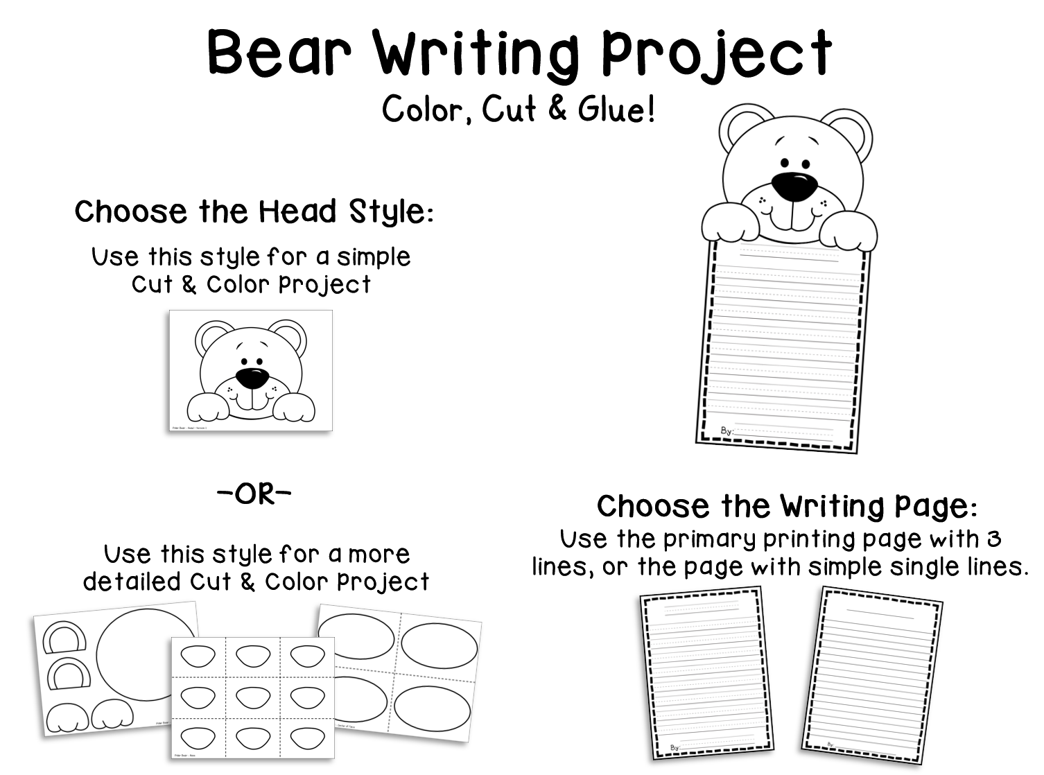 Bear Art and Writing Project - Animal Report | Made By Teachers