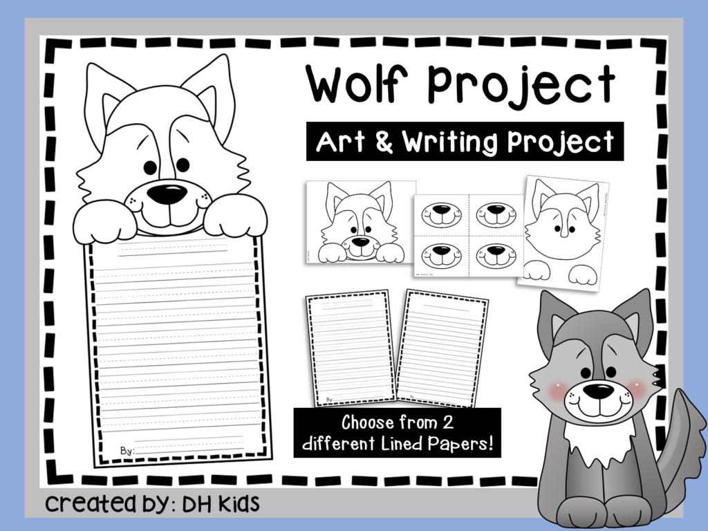 Wolf Art and Writing Project - Animal Report | Made By Teachers