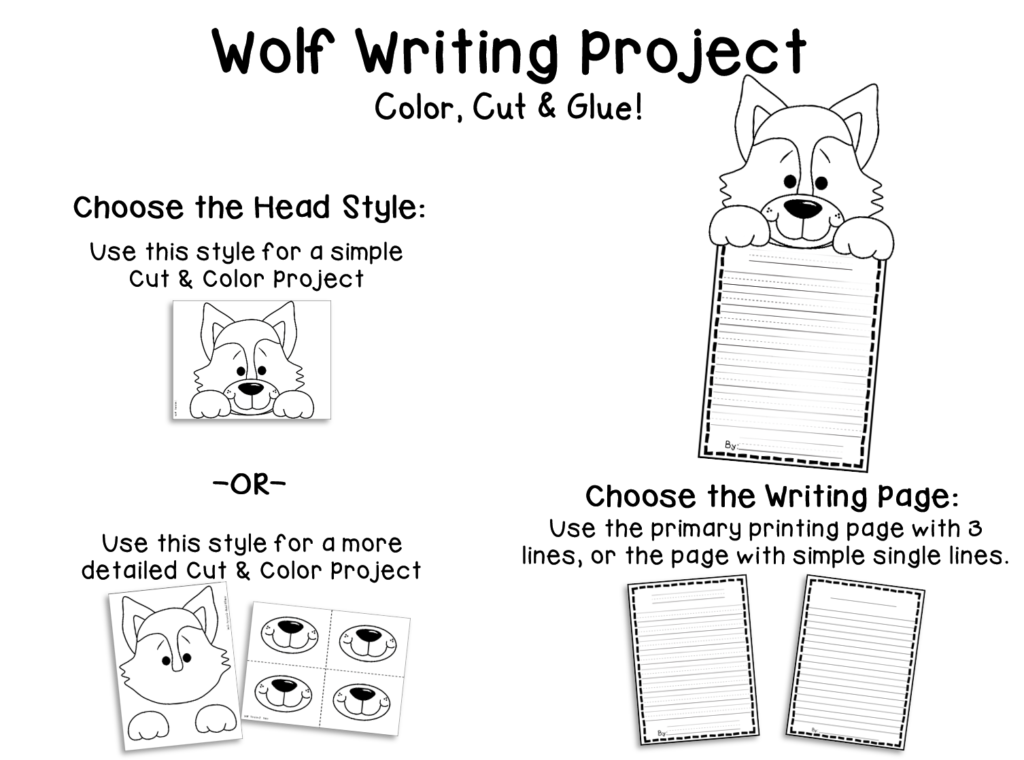 Wolf Art and Writing Project - Animal Report | Made By Teachers
