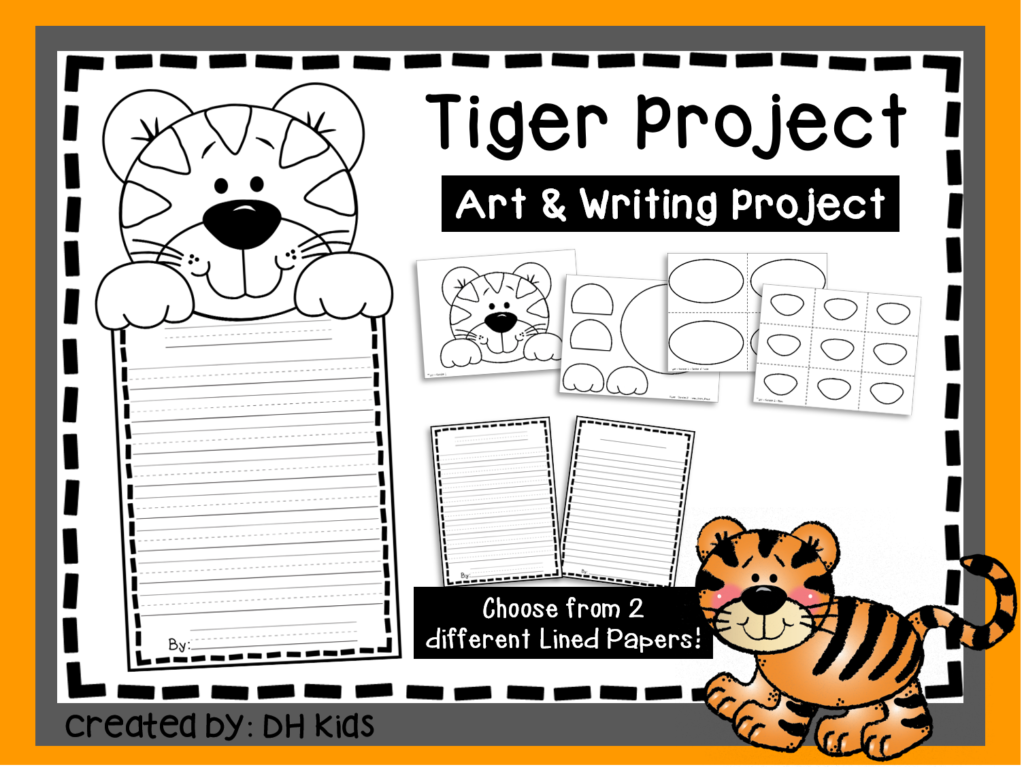Tiger Art and Writing Project - Animal Report | Made By Teachers