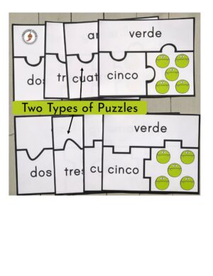 Spanish Numbers and Colors Puzzles + Worksheets - Made By Teachers