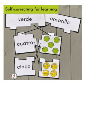 Spanish Numbers and Colors Puzzles + Worksheets - Made By Teachers