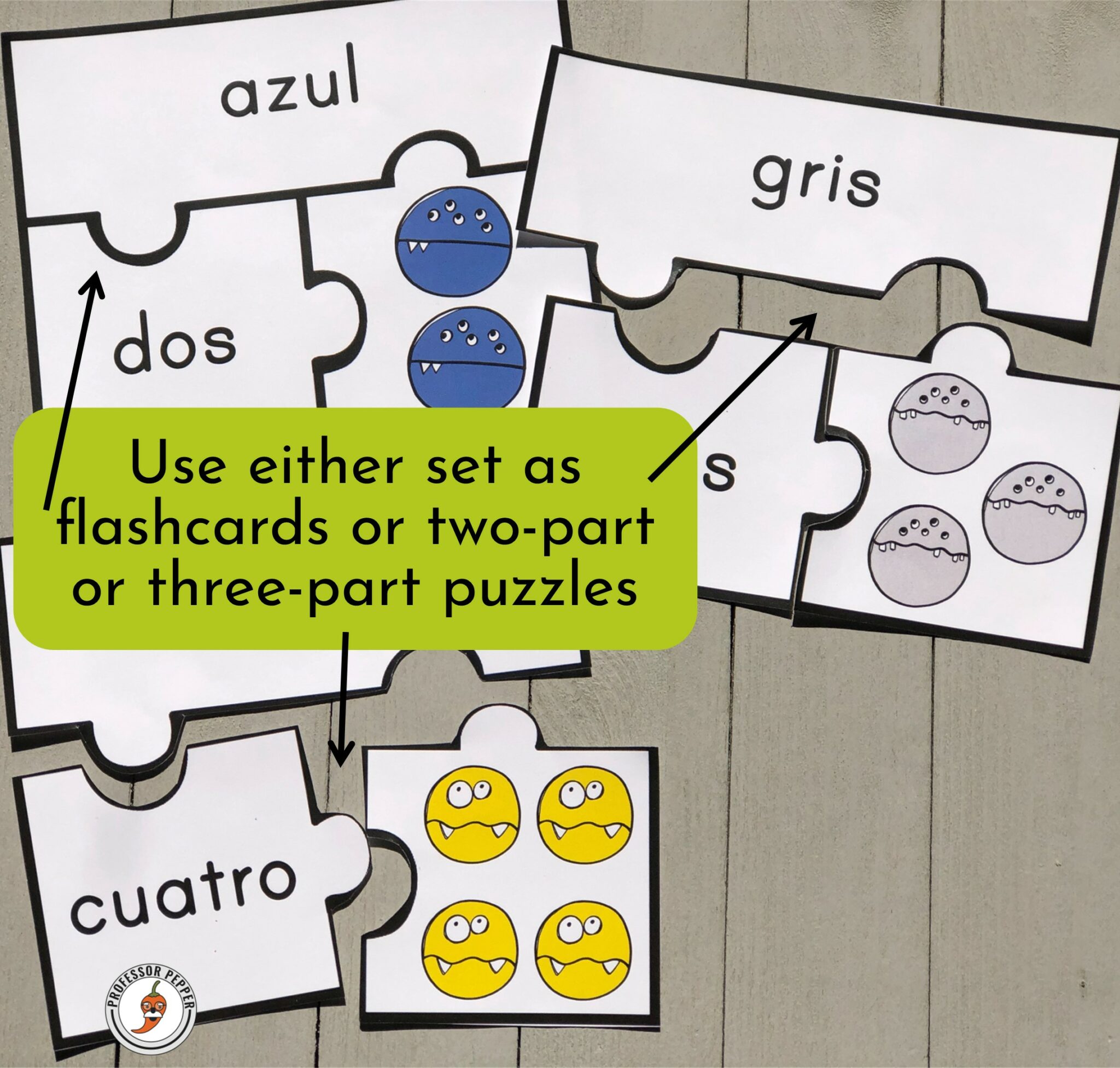 Spanish Numbers and Colors Puzzles + Worksheets | Made By Teachers