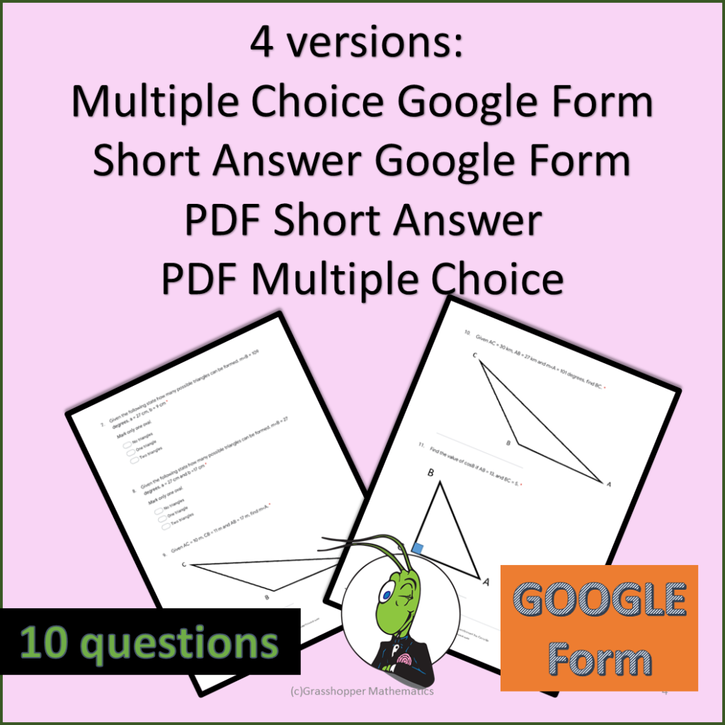 Trigonometry Test for Google Forms | Made By Teachers