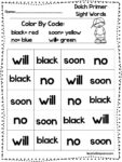 13 Printable Color the Dolch Primer Sight Words Wo - Made By Teachers