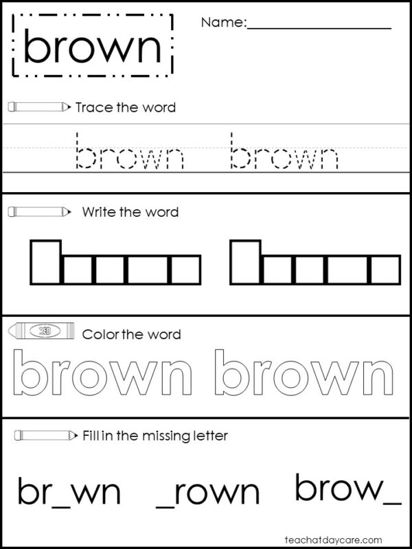 52 Printable Dolch Primer Word Work Worksheets. - Made By Teachers