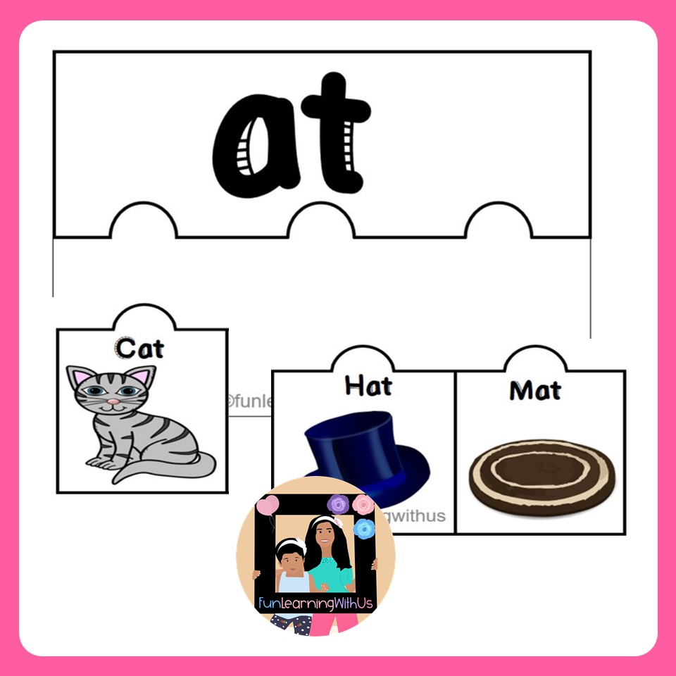 Word Family Puzzles | CVC Literacy activity - Made By Teachers