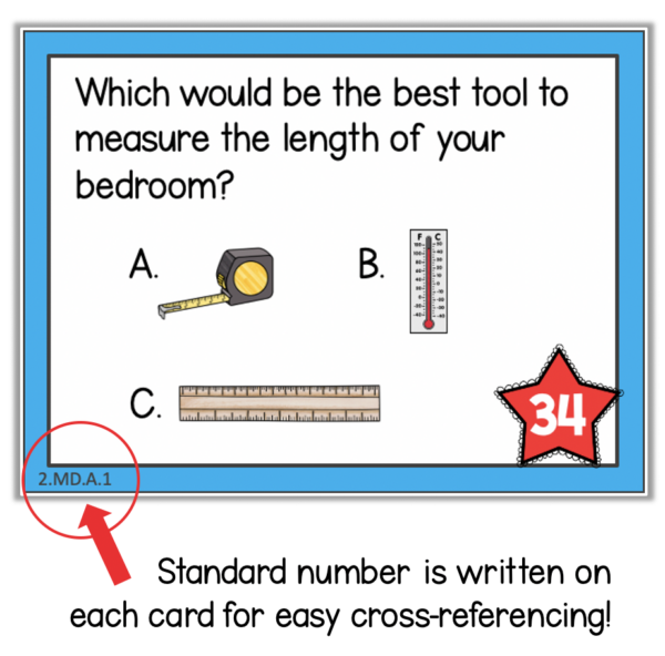 Grade 2 Math Task Cards Spiral Review All Standard - Made By Teachers