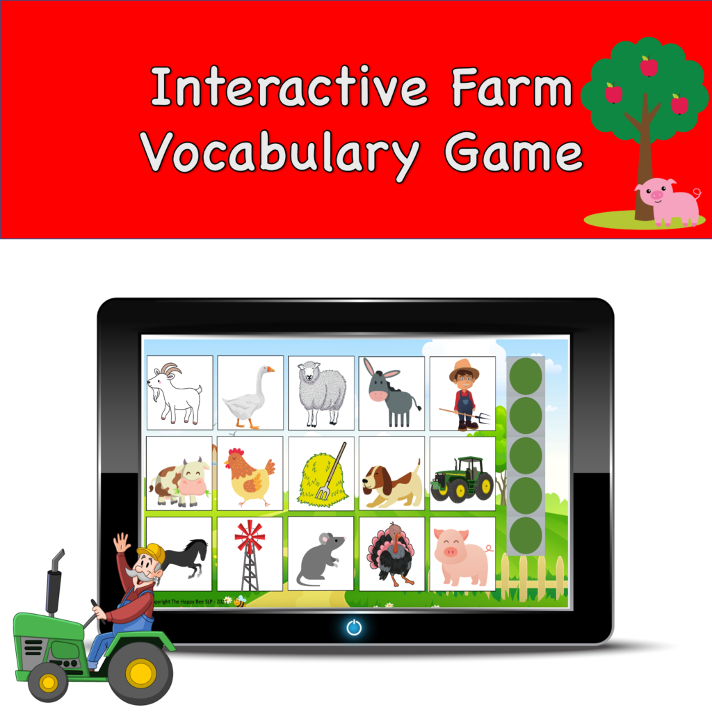 Farm Vocabulary: Digital Game #3 - Made By Teachers