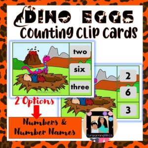 Dinosaur Eggs Counting Clip Cards | Task Cards - Made By Teachers