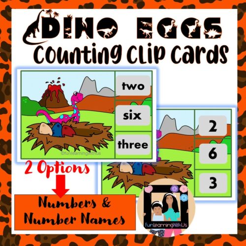 Dinosaur Eggs Counting Clip Cards | Task Cards - Made By Teachers