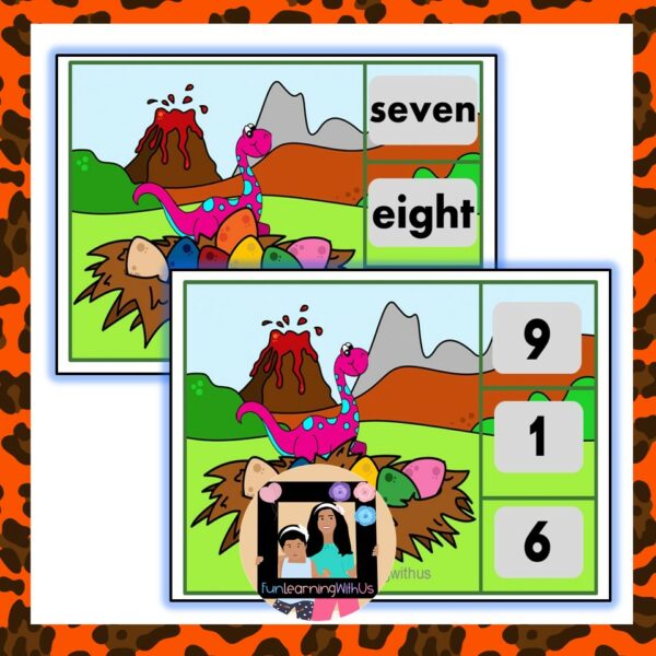 Dinosaur Eggs Counting Clip Cards | Task Cards - Made By Teachers