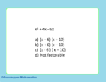 Factor Trinomials Worksheet 1 BOOM Task Cards | Made By Teachers