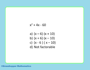 Factor Trinomials Worksheet 1 BOOM Task Cards | Made By Teachers