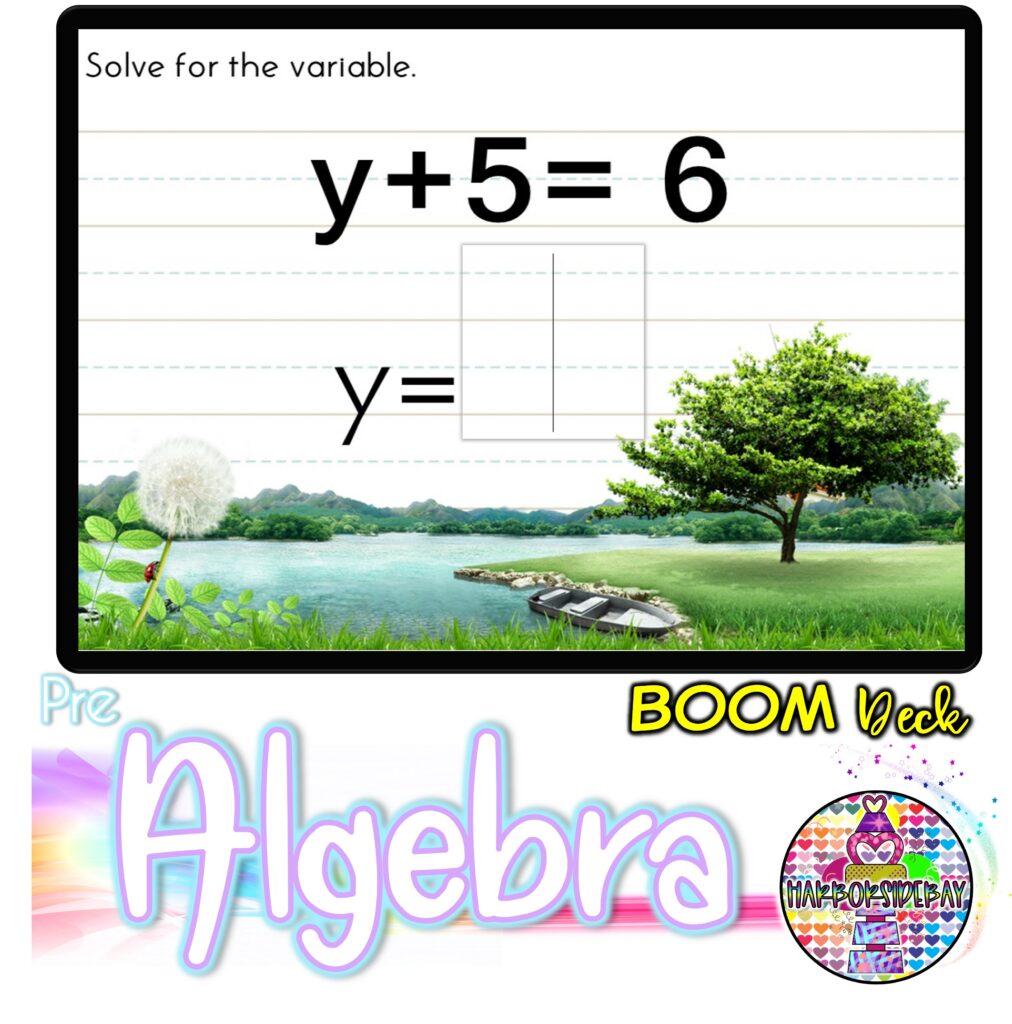 Solve for the variable BOOM Cards | Made By Teachers