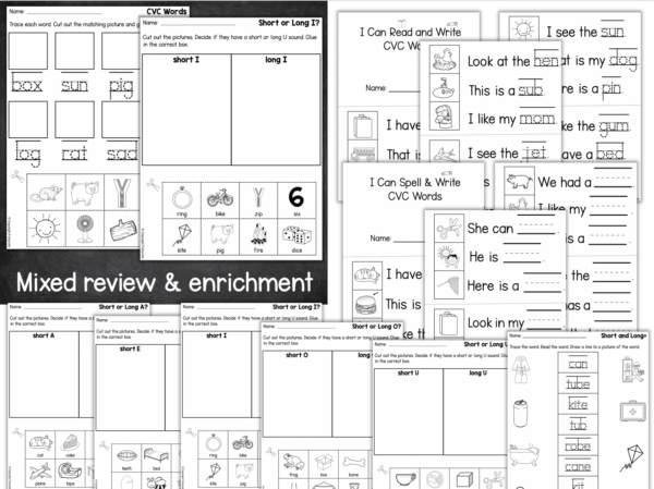 Read & Write CVC Words Worksheets and Centers - Made By Teachers