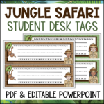 Jungle Safari Wild Animal Theme Desk Name Tags | Made By Teachers